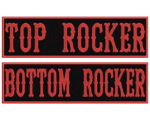 Flat Bottom Top Rocker, Embroidered Patch, Custom Embroidered, Custom ...