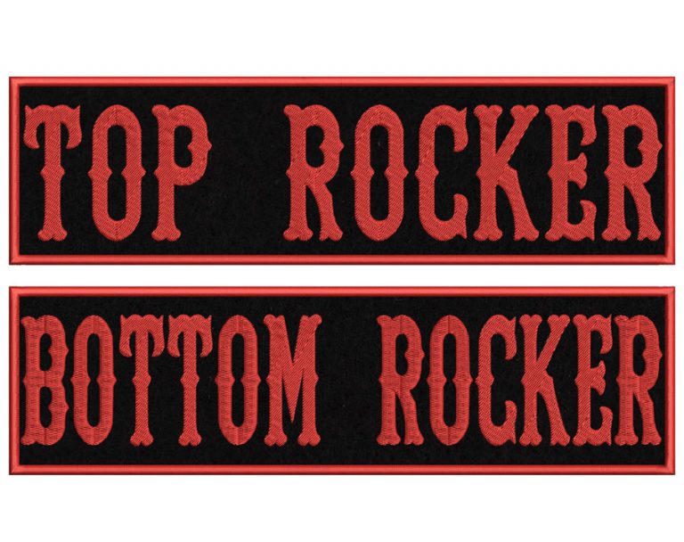 Flat Bottom Top Rocker, Embroidered Patch, Custom Embroidered, Custom ...