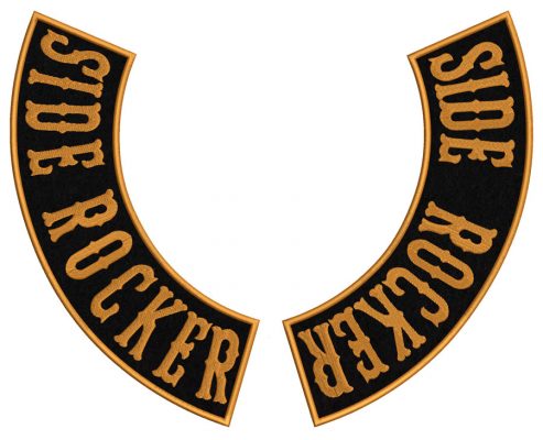 Side Left / Right Rocker, Embroidered Patch, Custom Embroidered, Custom ...