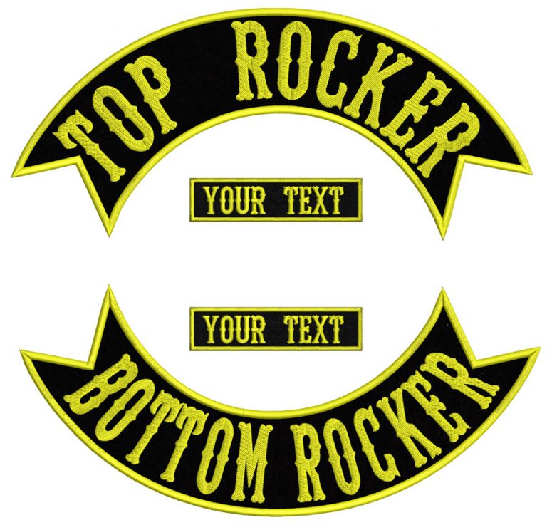 Top Rocker, Bottom Rocker+ FREE NAMETAG, Embroidered Patch, Custom ...
