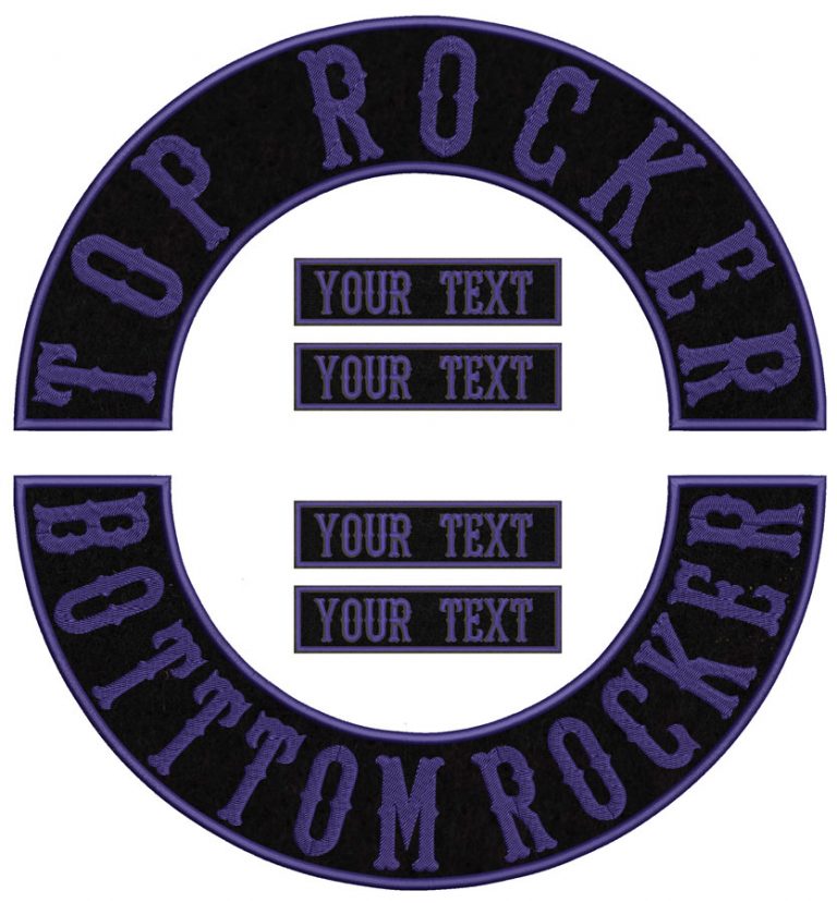Top Rocker, Bottom Rocker+ 2xFREE NAMETAG, Embroidered Patch, Custom ...